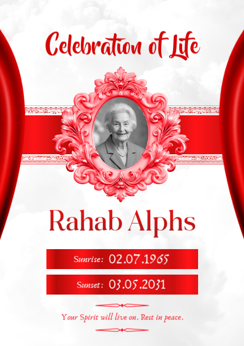 Plantilla de Eulogy front page design template | PosterMyWall