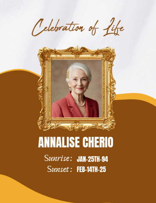 Eulogy front page design template | PosterMyWall