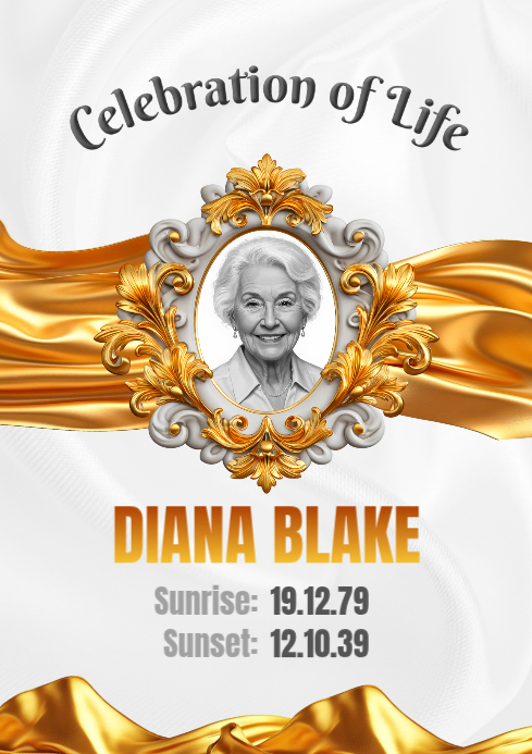 Eulogy front page design template | PosterMyWall