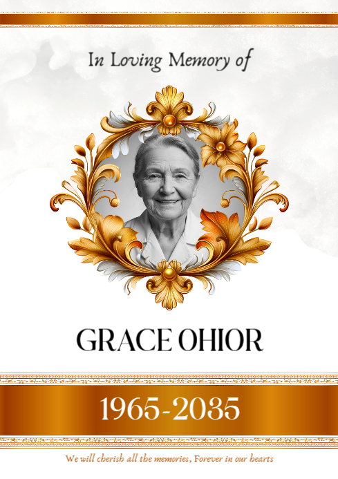 Eulogy front page design template | PosterMyWall