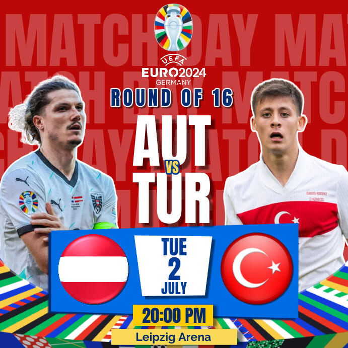 Copy of Euro 2024 Austria vs turkey | PosterMyWall