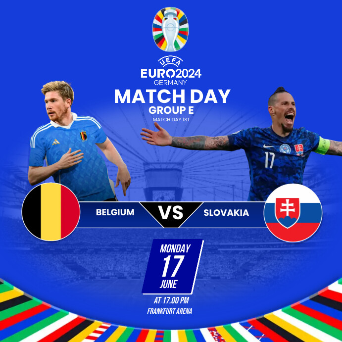 Copy of EURO 2024 BELGIUM VS SLOVAKIA | PosterMyWall