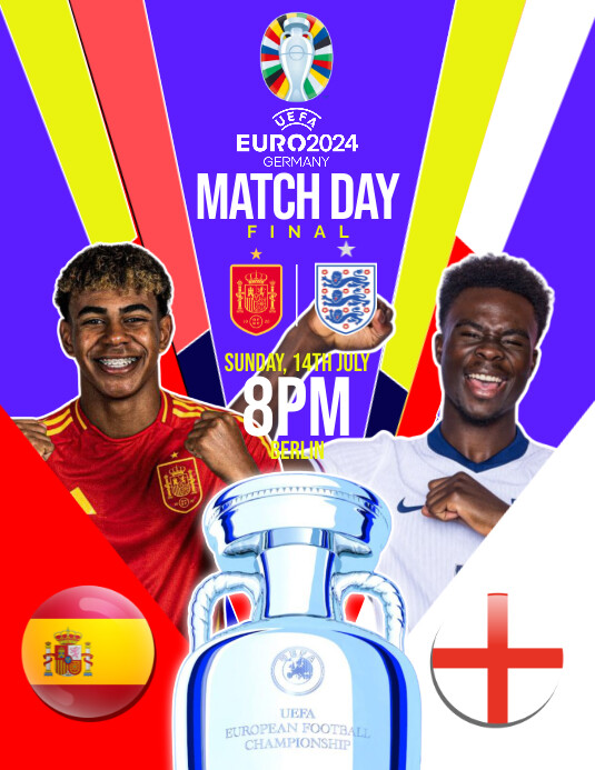 Copy of EURO 2024 FINAL SPAIN VS ENGLAND | PosterMyWall