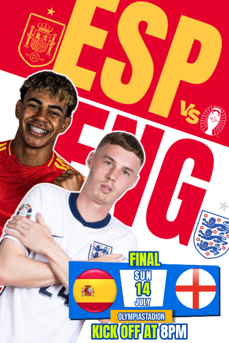 Copy of Euro 2024 final spain vs england | PosterMyWall