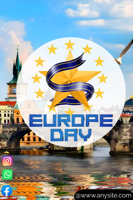 Europe day celebration template | PosterMyWall