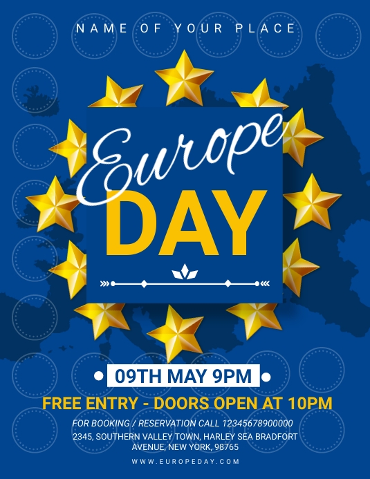 Europe Day Flyer Templat | PosterMyWall