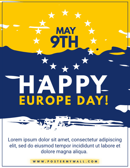 Plantilla de Europe Day Flyer | PosterMyWall