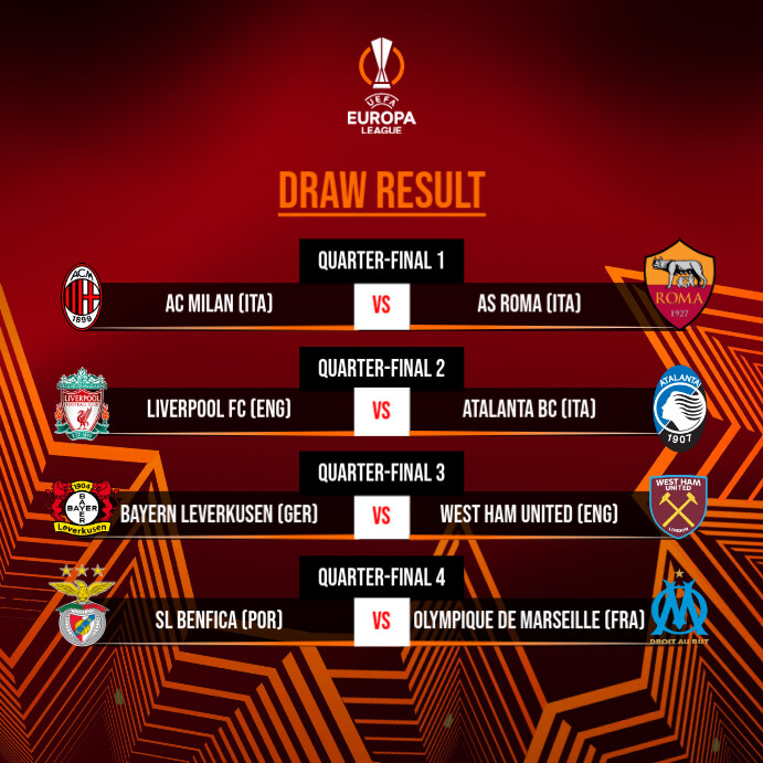 EUROPE LEAGUE FIXTURE Template | PosterMyWall