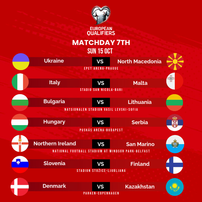 EUROPEAN QUALIFIERS Template | PosterMyWall