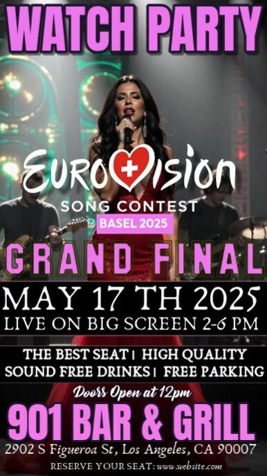 Eurovision Watch Party May 17 Th 2025 Instagram Story Template ...
