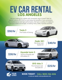 EV Car Rental Flyer Template | PosterMyWall