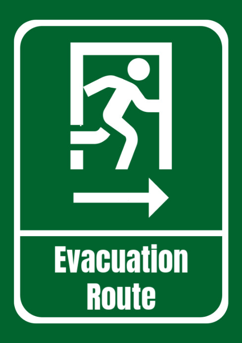 Modèle evacuation route | PosterMyWall