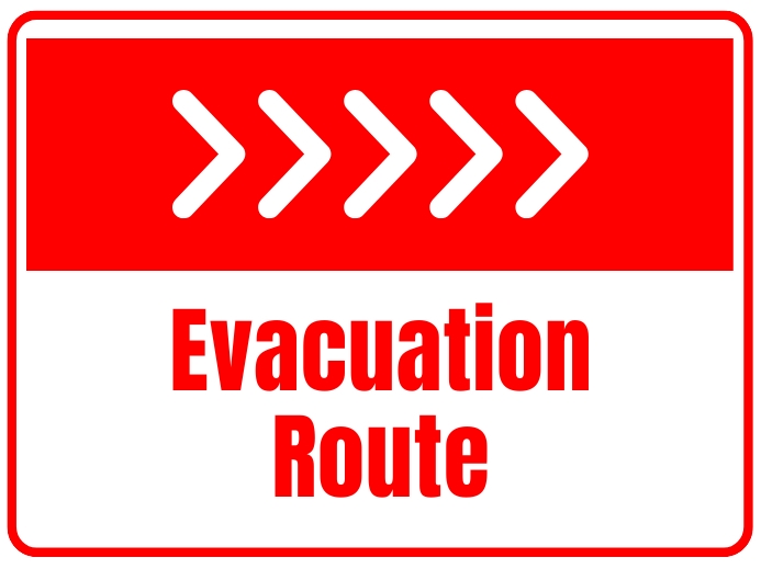 Evacuation Route Yard Sign Template | PosterMyWall