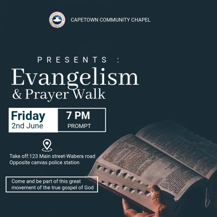 Evangelism and prayer walk flyer template | PosterMyWall