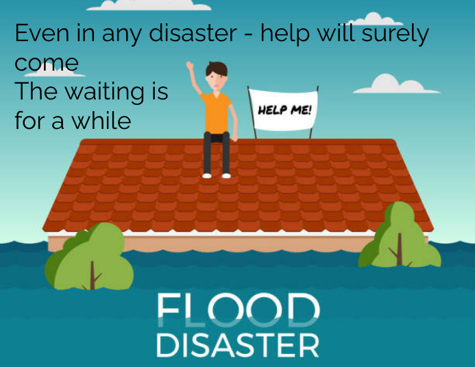 Even in the flood disaster!! Template | PosterMyWall