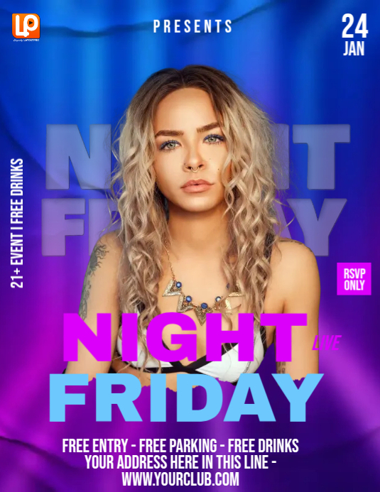 Evening Club Live Event Flyer Template | PosterMyWall