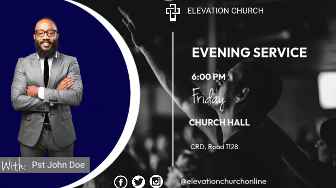 Plantilla de EVENING SERVICE (1) | PosterMyWall
