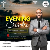 EVENING SERVICE POSTER Template | PosterMyWall
