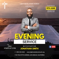 EVENING SERVICE POSTER Template | PosterMyWall