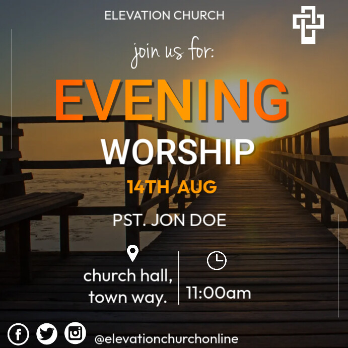 Copy of EVENING WORSHIP (4) | PosterMyWall