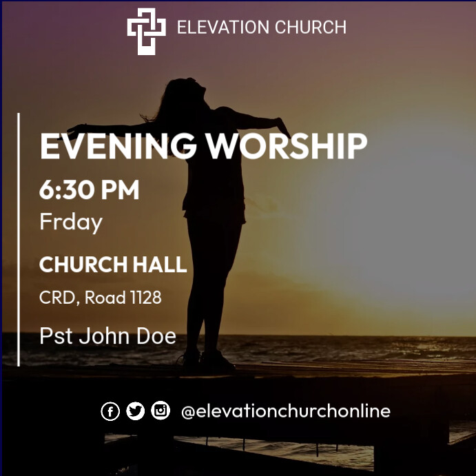 Copy of EVENING WORSHIP (7) | PosterMyWall