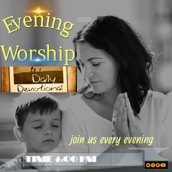 evening worship flyer Template | PosterMyWall