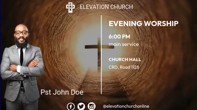 Copy of EVENING WORSHIP SERVICE (7) | PosterMyWall