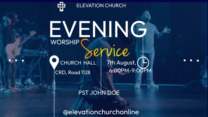 Copy of EVENING WORSHIP SERVICE (8) | PosterMyWall