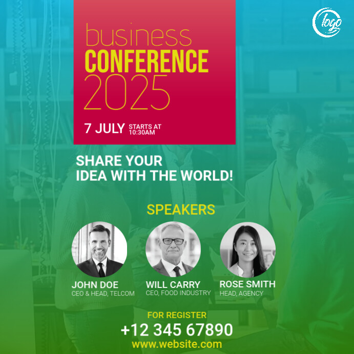 Event | Summit | Conference Ad Template | PosterMyWall