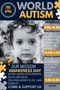 Autism awarenesses flyer Template | PosterMyWall