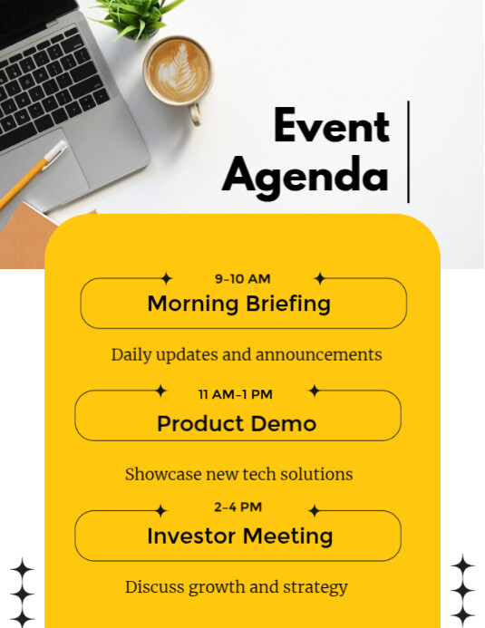 event agenda Template | PosterMyWall