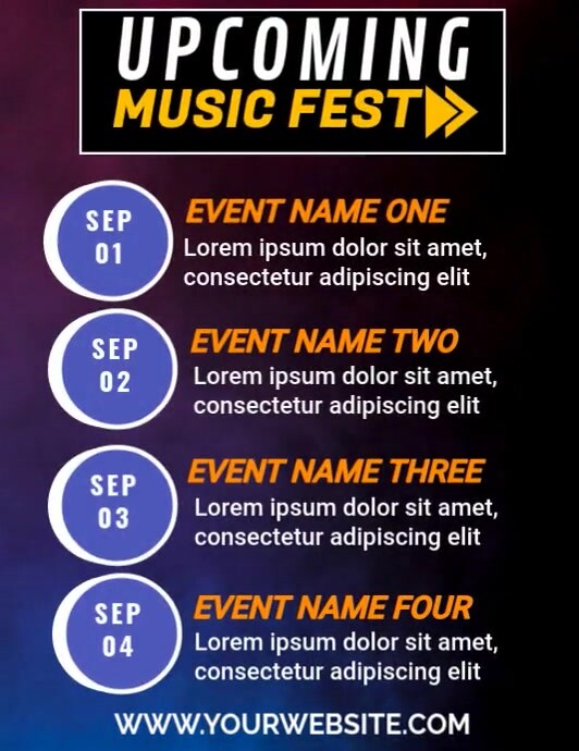 Plantilla de event dates | PosterMyWall