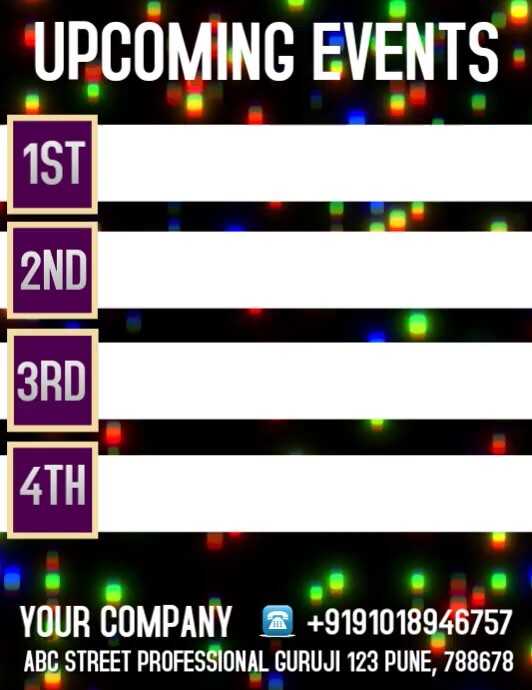 Plantilla de event dates | PosterMyWall