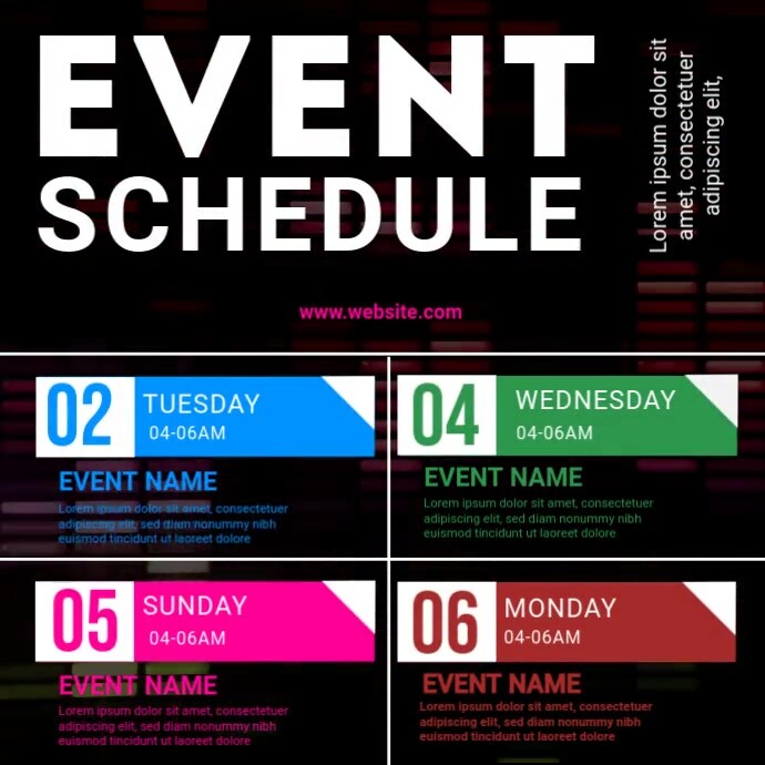 Modèle event dates | PosterMyWall