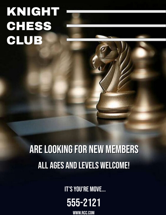 CHESS CLUB Template | PosterMyWall