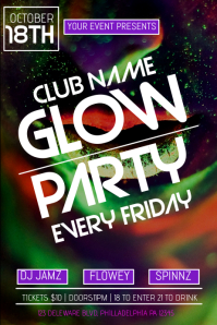 Glow Party Flyer Template | PosterMyWall