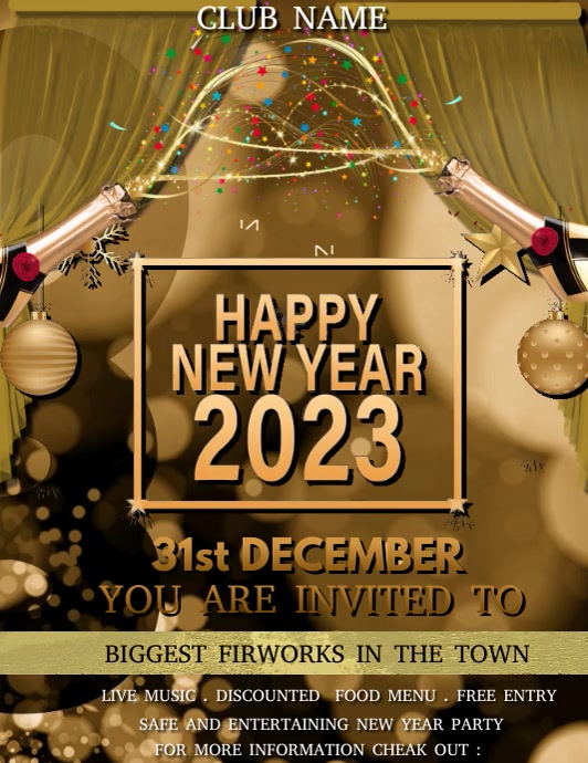 Event flyer videos,New year flyer Template | PosterMyWall