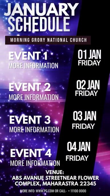 event list Template | PosterMyWall