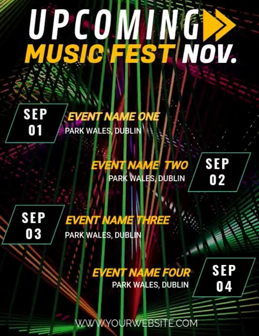 event list Template | PosterMyWall