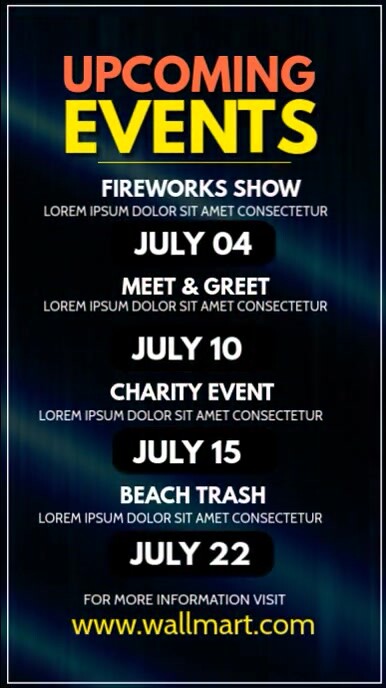event list Template | PosterMyWall