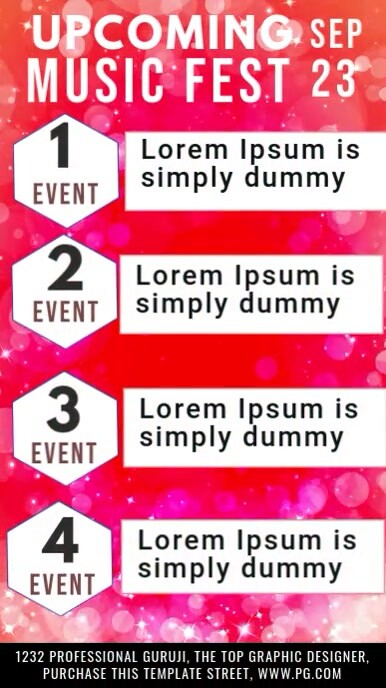 event list Template | PosterMyWall