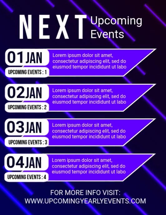 Plantilla de event list | PosterMyWall