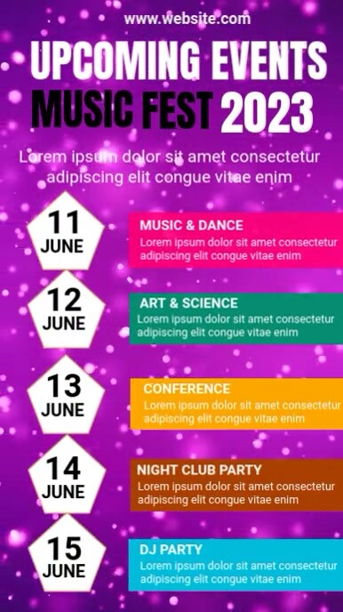 Plantilla de event list | PosterMyWall