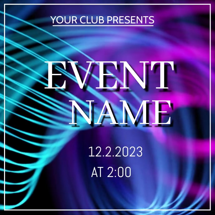 Event Name Video Teamplate Template | PosterMyWall