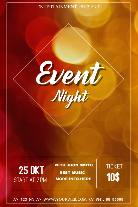 event night flyer template | PosterMyWall