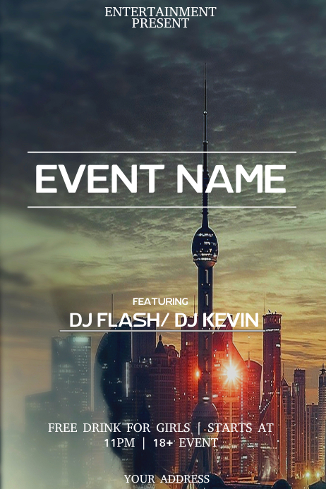 event night flyer template | PosterMyWall