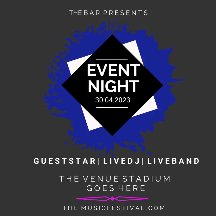 Plantilla de event night poster | PosterMyWall