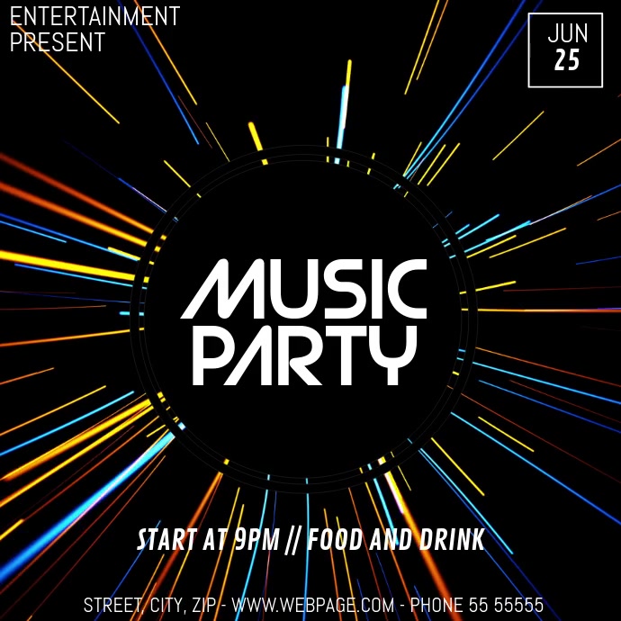 Event party video flyer template | PosterMyWall