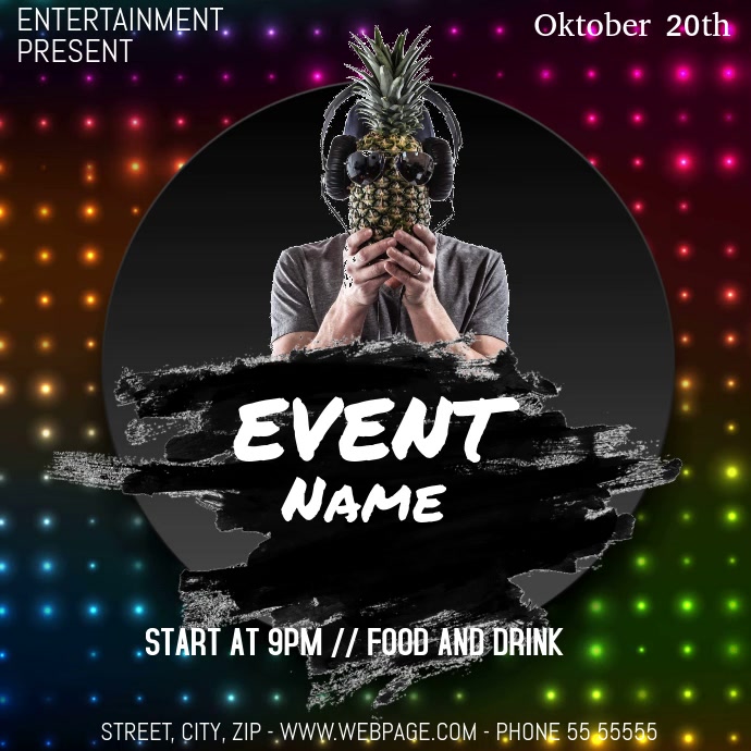 Copy of Event party video flyer template | PosterMyWall