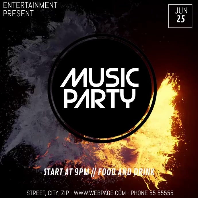 Event party video flyer template | PosterMyWall